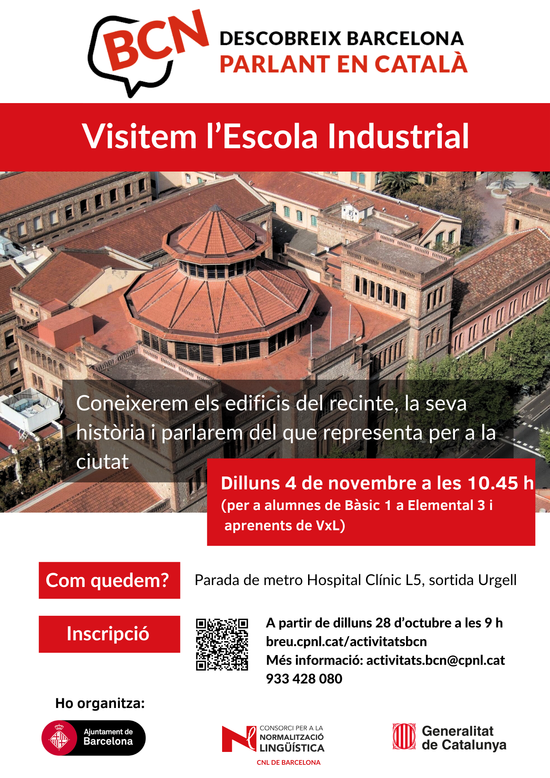 Visitem l'Escola Industrial | Agenda | CNL de Barcelona | Xarxa ...