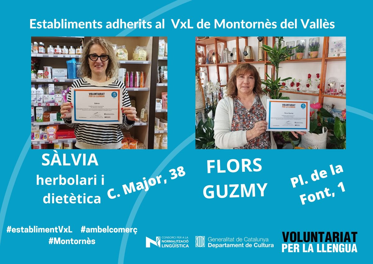 Dos comerços de Montornès renoven l'adhesió al Voluntariat per la ...
